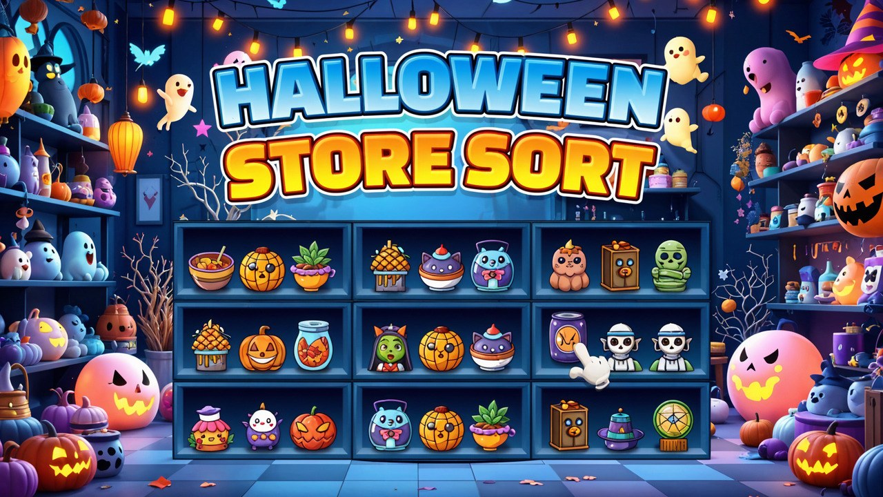 Halloween Store Sort 🕹️ Igraj besplatno na Play123